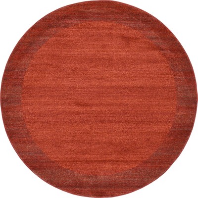 Unique Loom Abigail Del Mar Area Rug , 8'x8' Round ,terracotta : Target