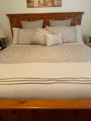 8pc King Casey Embroidered Comforter Set Neutral - 510 Design : Target