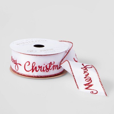 Northlight Red And Beige Reindeer Burlap Wired Christmas Craft Ribbon 2 ...