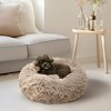 Petami Calming Dog Bed For Puppy Cat Kitten, Round Washable Pet Bed ...