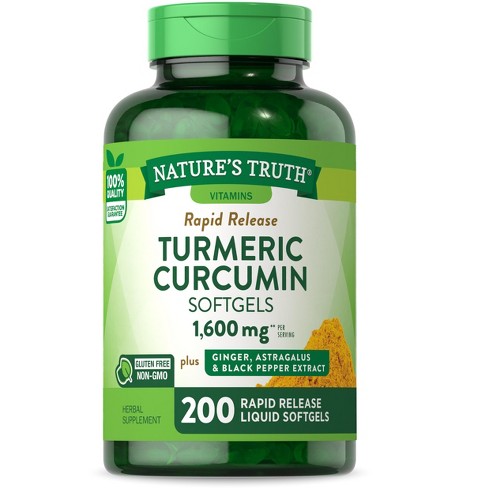 Nature's Truth Turmeric Curcumin Complex | Plus Ginger, Astragalus ...