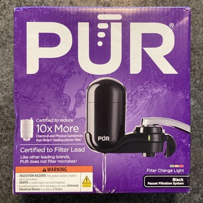 Pur Faucet Vertical Mount Water Filtration System Black : Target