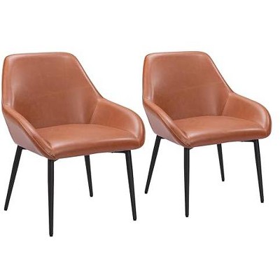 Zuo Vila Dining Chair (set Of 2) Brown : Target