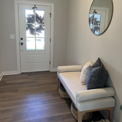 Randolph Bench With Bolster Pillows Linen (kd) - Threshold™ Designed ...