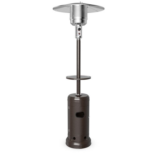 Tangkula Patio Rolling Steel Heater Freestanding Outdoor Propane Heater ...