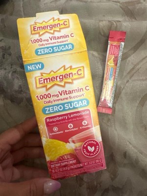 Emergen-c Zero Sugar Raspberry Lemonade Vitamins - Raspberry Lemonade ...