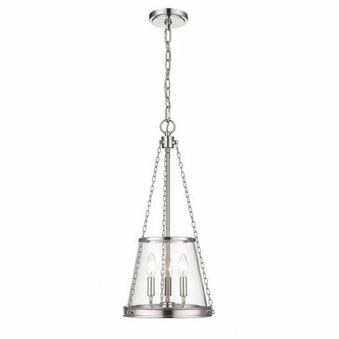 Z-lite Prescott 3 - Light Pendant In Polished Nickel : Target