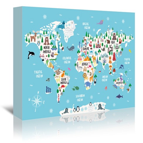 Map Of The World For Kids Printable