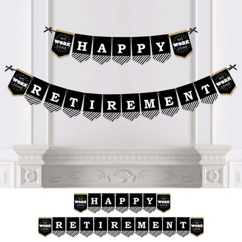 Big Dot Of Happiness Happy Retirement - Retirement Party Bunting Banner ...