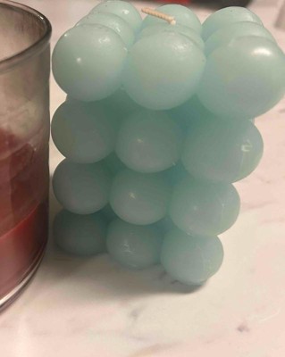 3.5" Unscented Bubble Sculpture Candle Pearl Blue 12oz - Opalhouse ...