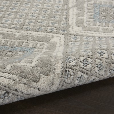 Nourison Concerto Cnc16 Indoor Only Area Rug - Grey/ivory/blue 3' X 5 ...