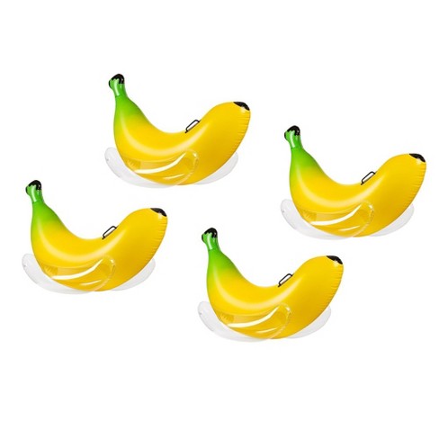 Zone Tech Inflatable Banana Shaped Pool Float Rocker And Lounge 1-2 ...