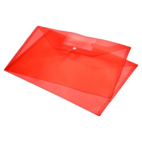 Unique Bargains Office Snap Closure Envelopes File Folder 10 Pcs Red ...