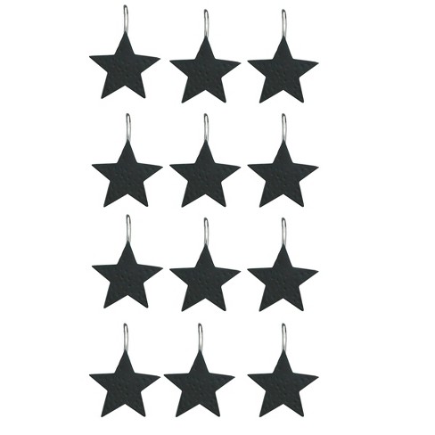 Park Designs Star Black Shower Curtain Hook Black Set Of 12 : Target