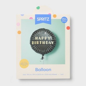 Happy Birthday Black and Gold Round Foil Balloon- Spritz™ : Target