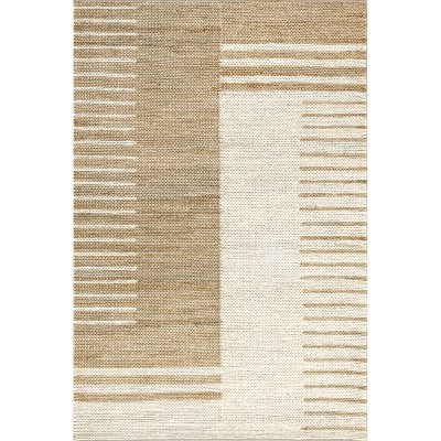 Nuloom Ambrosia Geometric Tiled Jute Blend Area Rug : Target