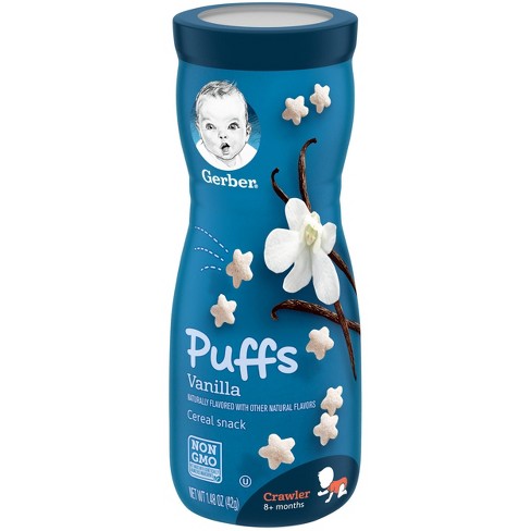 Gerber Puffs Vanilla Cereal Baby Snacks - 1.48oz : Target