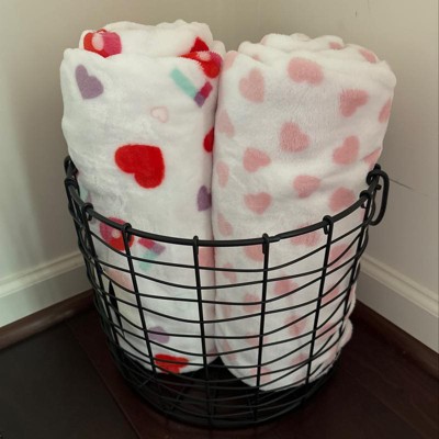 Large Round Wire Storage Basket With Handles Black - Hearth & Hand ...