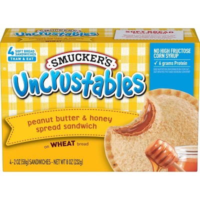 Smucker's Uncrustables Frozen Peanut Butter & Honey Spread Sandwich ...