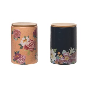 Transpac Dolomite 6.25 in Multicolor Spring Floral Canister Set of 2 ...