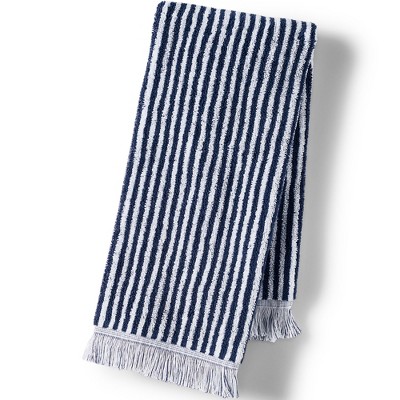 Lands' End Cotton Yarn-dyed Stripe Hand Towel - Bath Towel - Antique ...