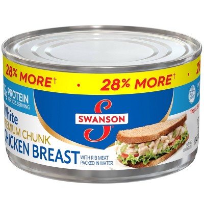 Swanson Premium White Chunk Chicken Breast In Water - 4.5oz : Target