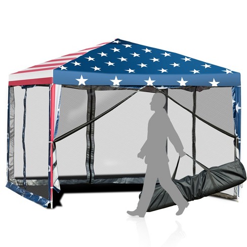 Costway 10'x10' Folding Pop Up Tent Gazebo Canopy Mesh Sidewall : Target