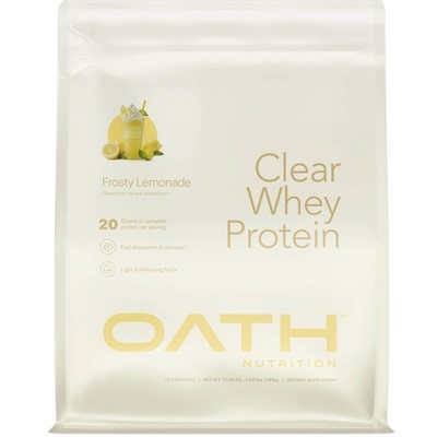 Oath Nutrition Clear Whey Protein Powder - Frosty Lemonade - 18 ...