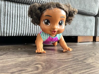 Baby Alive 13.5" Crawl N Play Baby Doll Tilly With Black Hair/brown ...
