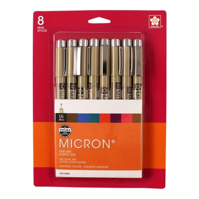 3pk Micron Archival Ink Multi-size Tip Pen Set - Black: Pigma Micron ...