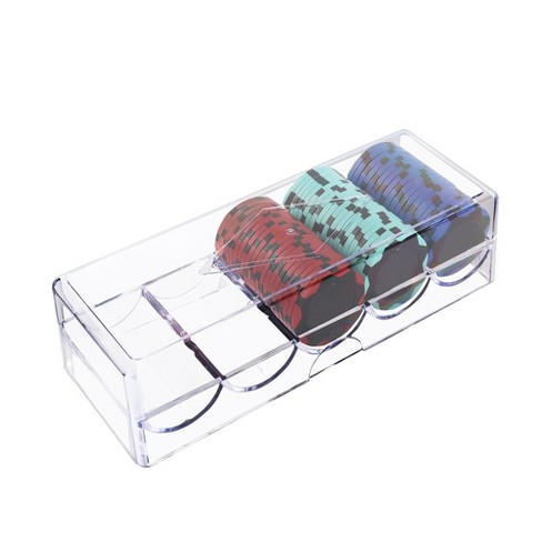 Gse Casino Poker Chip Rack With Cover. 100ct Clear Acrylic Chip Holder ...