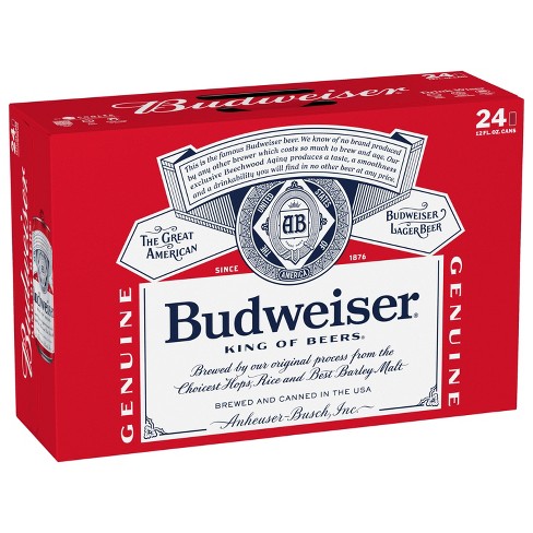 Budweiser Red Crown Tab Beer - 24pk/12 Fl Oz Cans : Target