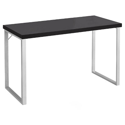 Computer Desk Silver Metal Cappuccino - Everyroom : Target