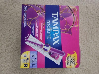 Tampax Pocket Radiant Compact Tampons Regular Absorbency - Unscented ...