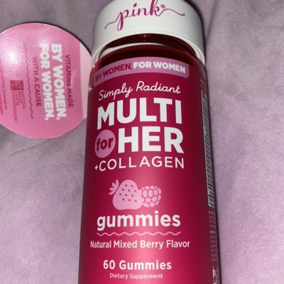 Pink Vitamins Simply Radiant Multi For Her Plus Collagen Gummies ...