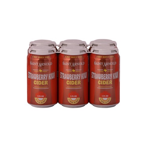 Saint Arnold Brewing Strawberry Kiwi Cider - 6pk/12 Fl Oz Cans : Target