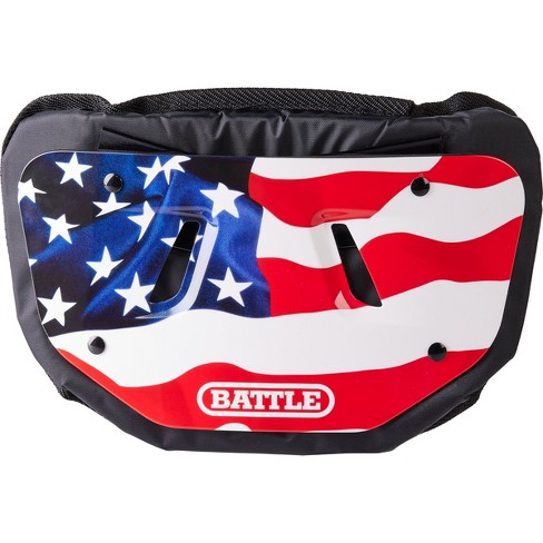 Battle Sports Adult American Flag 2.0 Football Back Plate - Red/white ...