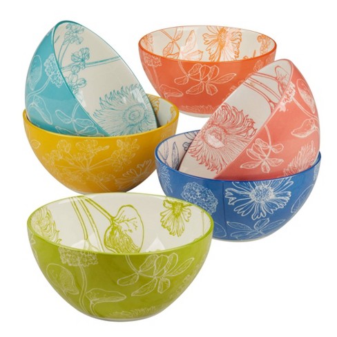 Certified International Set Of 6 Botanical All Purpose Bowls : Target