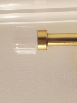 Clear Ribbed Curtain Rod Brass - Threshold™ : Target