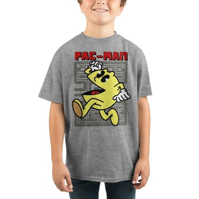 Youth Boys Pac-man Retro Video Game Grey Graphic Tee-small : Target