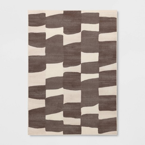 7'x10' Organic Shapes Area Rug Gray - Room Essentials™: Abstract Tufted ...