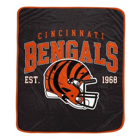 Nfl Cincinnati Bengals Vintage Arch Block Ultra Soft Blanket : Target