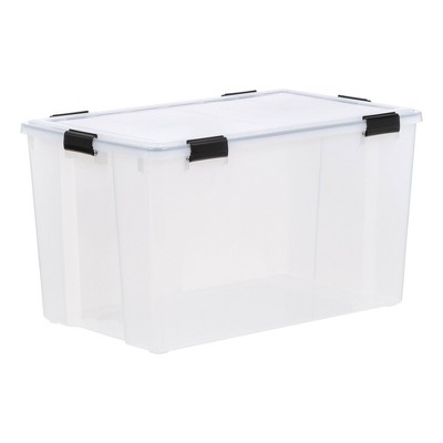 Iris 156qt Weatherpro Plastic Storage Box Clear : Target