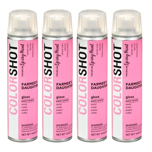 Colorshot Spray Paint Gloss Farmer's Daughter 10oz 4pk Value Set Pink ...