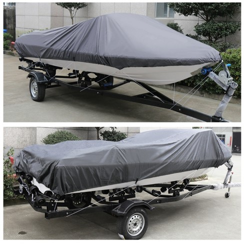 Unique Bargains 210d Trailerable Boat Cover Waterproof Fishing Ski Bass ...