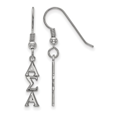 Black Bow Jewelry Sterling Silver Alpha Sigma Alpha Greek Life Dangle ...