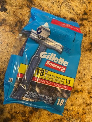 Gillette Sensor2 Base Fixed Head Men's Disposable Razors - 18ct : Target