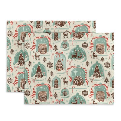 Heather Dutton Gingerbread Village Cream Set Of 2 Placemats - Deny ...