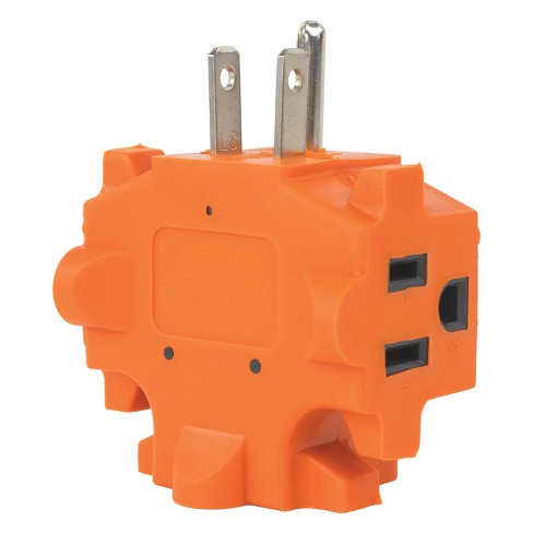 Axis™ 3-outlet Heavy-duty Grounded Adapter In Orange : Target