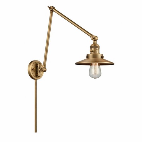 Innovations Lighting Railroad 1 - Light Swing Arm Lamp In Brushed Brass ...